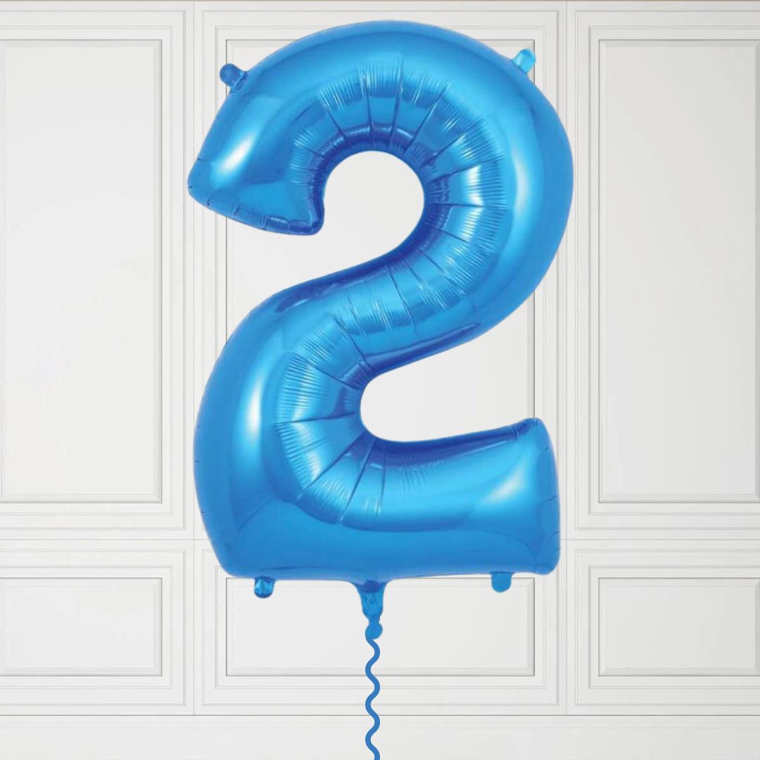 Large Blue Number 2 Balloon – Berkshire Balloons